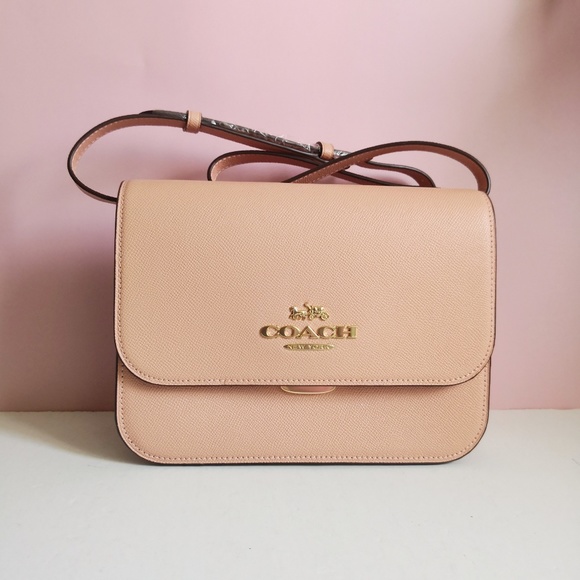 Coach | Bags | New Coach Brynn Flap Crossbody C5632 Goldshell Pink 35 ...